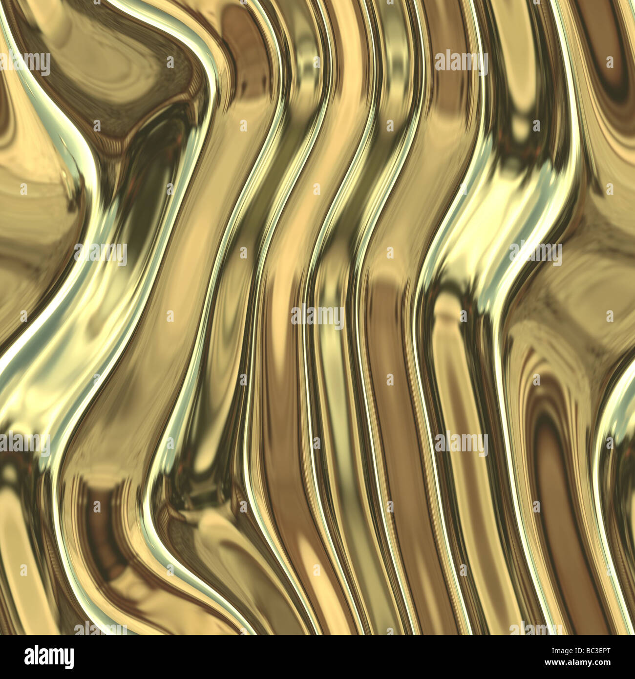 Warped reflective chromed metal surface texture background Stock Photo ...
