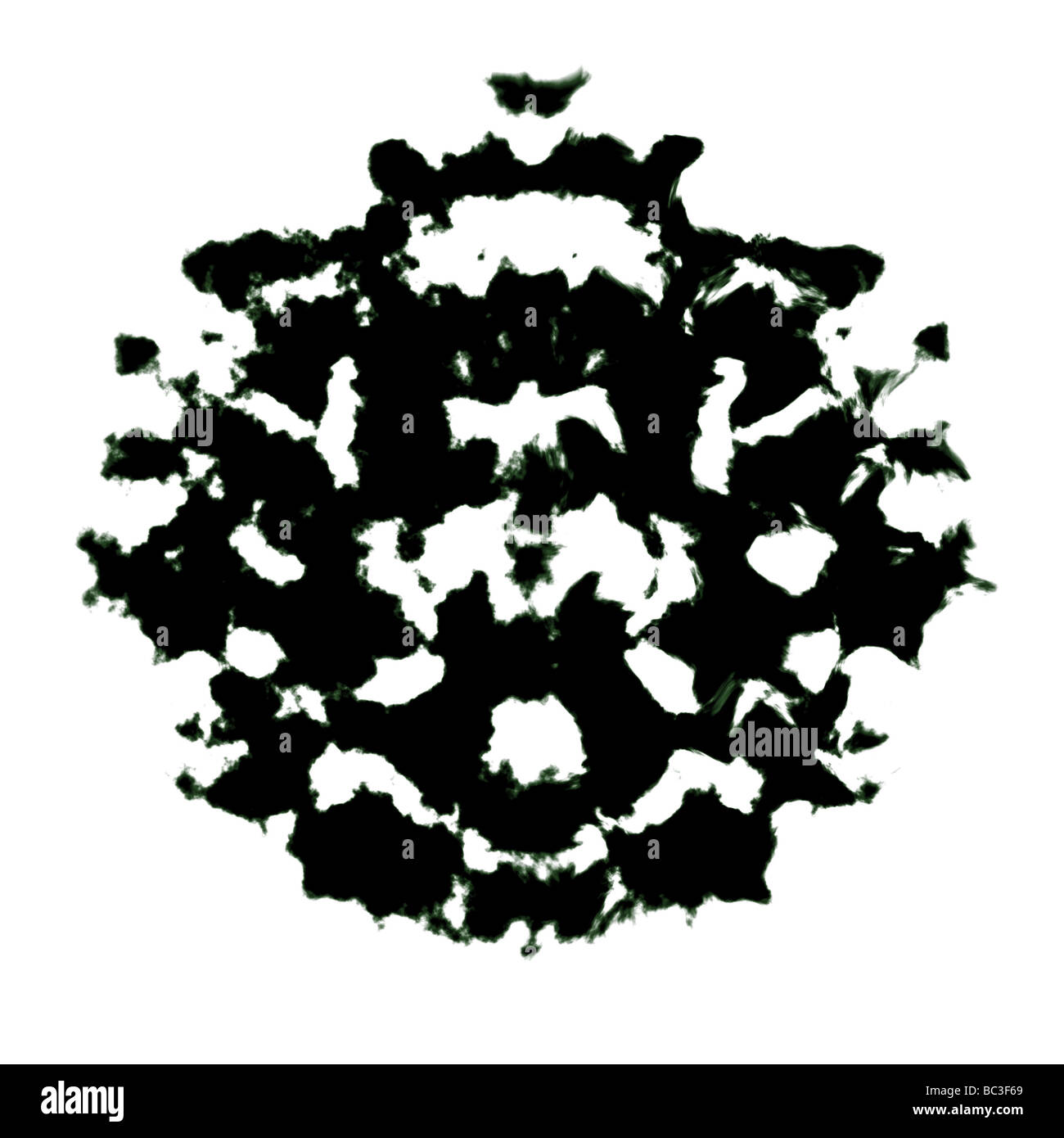 Rorschach inkblot test illustration random abstract design Stock Photo ...