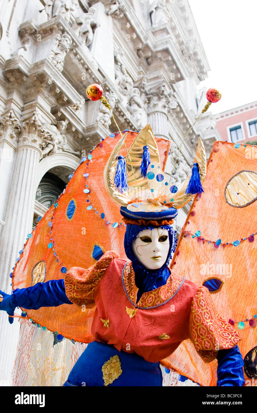 A person dressed as a butterfly for Carnival in Venice Stock Photo - Alamy