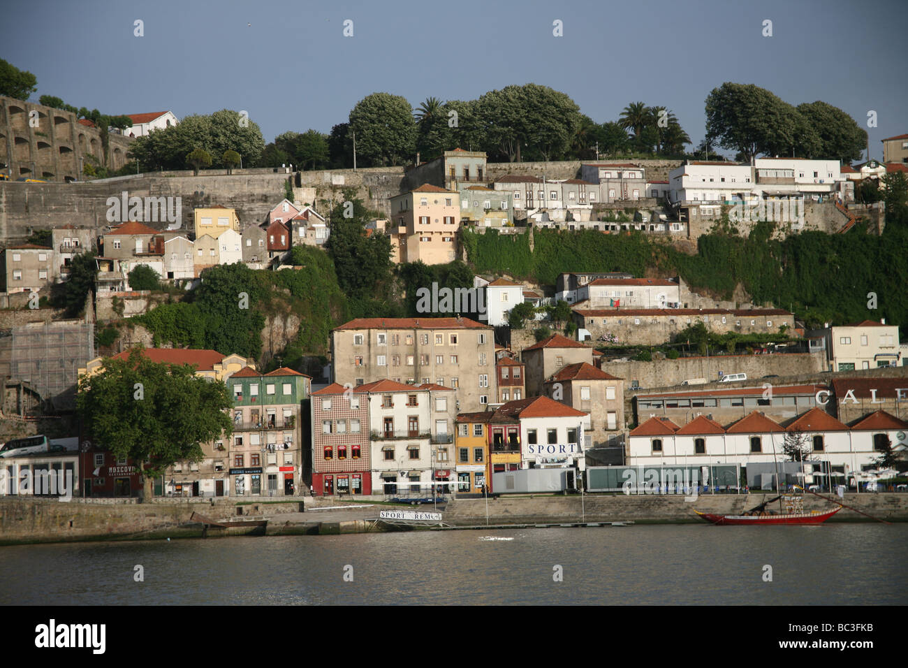 Riverfront Cais da Ribeira Porto Portugal UNESCO world heritage site ...