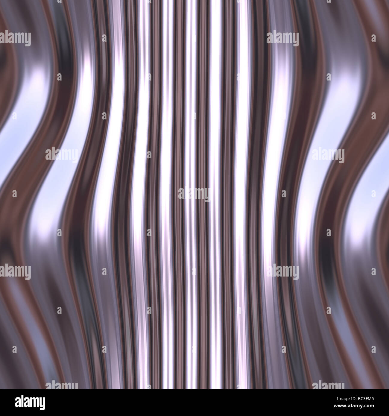 Warped reflective chromed metal surface texture background Stock Photo ...