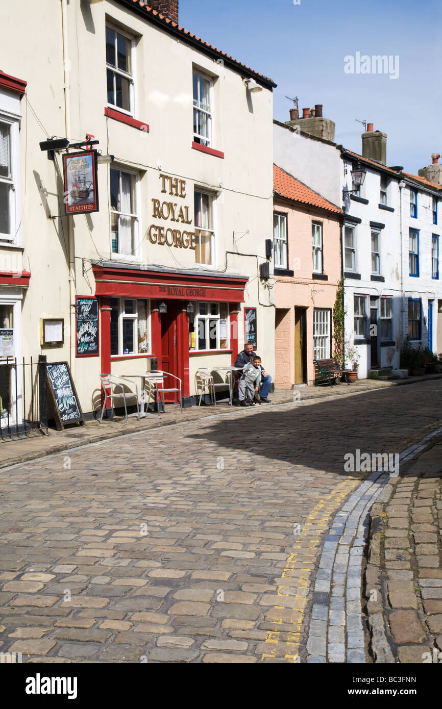The "Royal George" Pub in Staithes, North Yorkshire, England, UK Stock ...