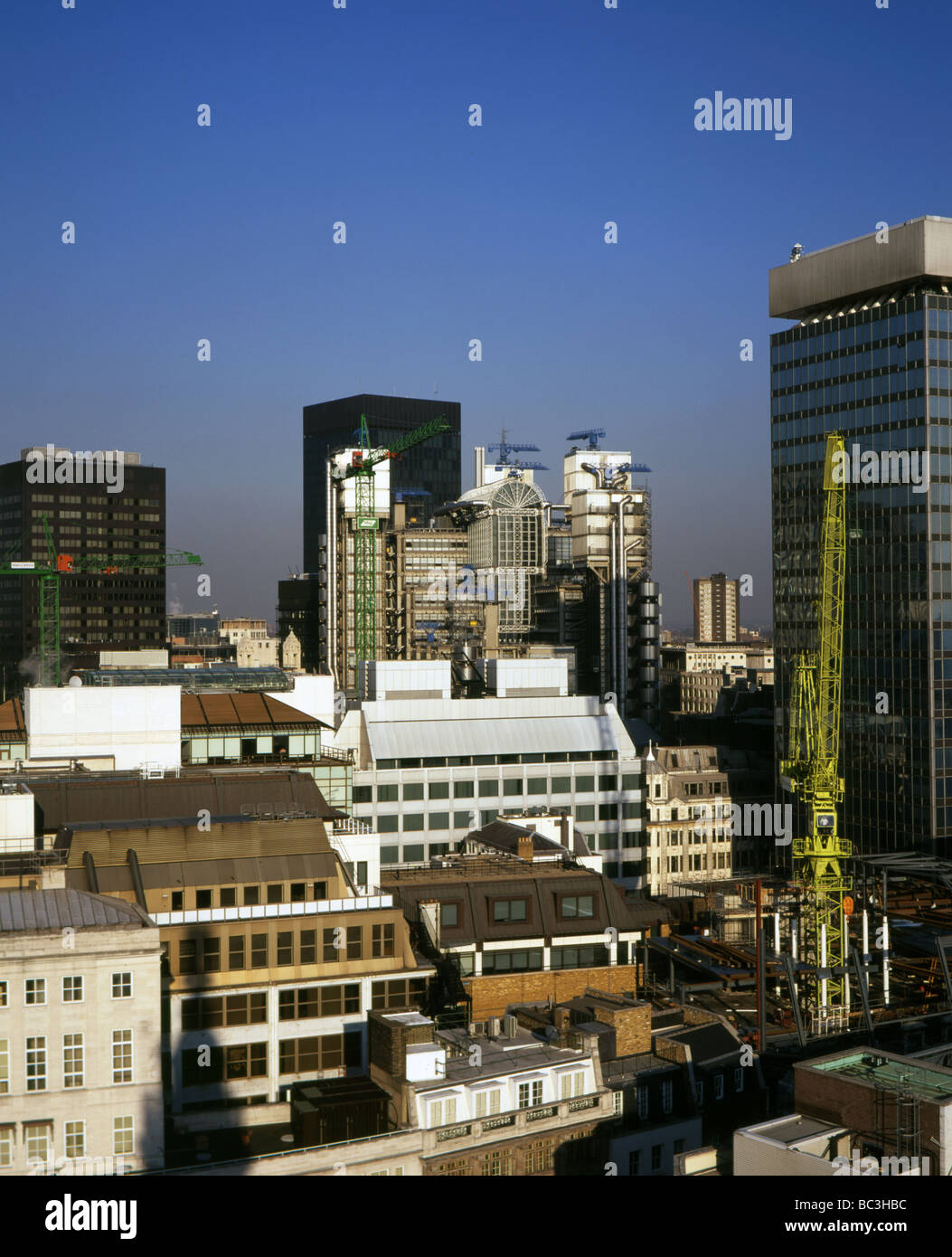 View of part of The City of London skyline at the end of the 1990's ...