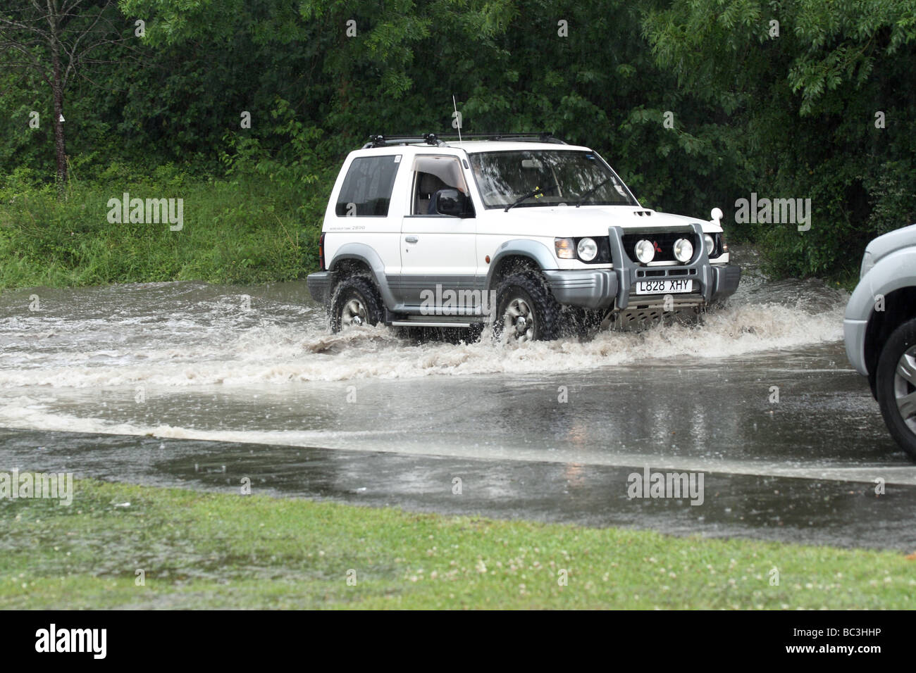 Flood in the village of Cheddar Stock Photo - Alamy