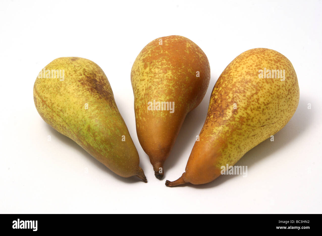 Three pears - isolated on white Stock Photo - Alamy