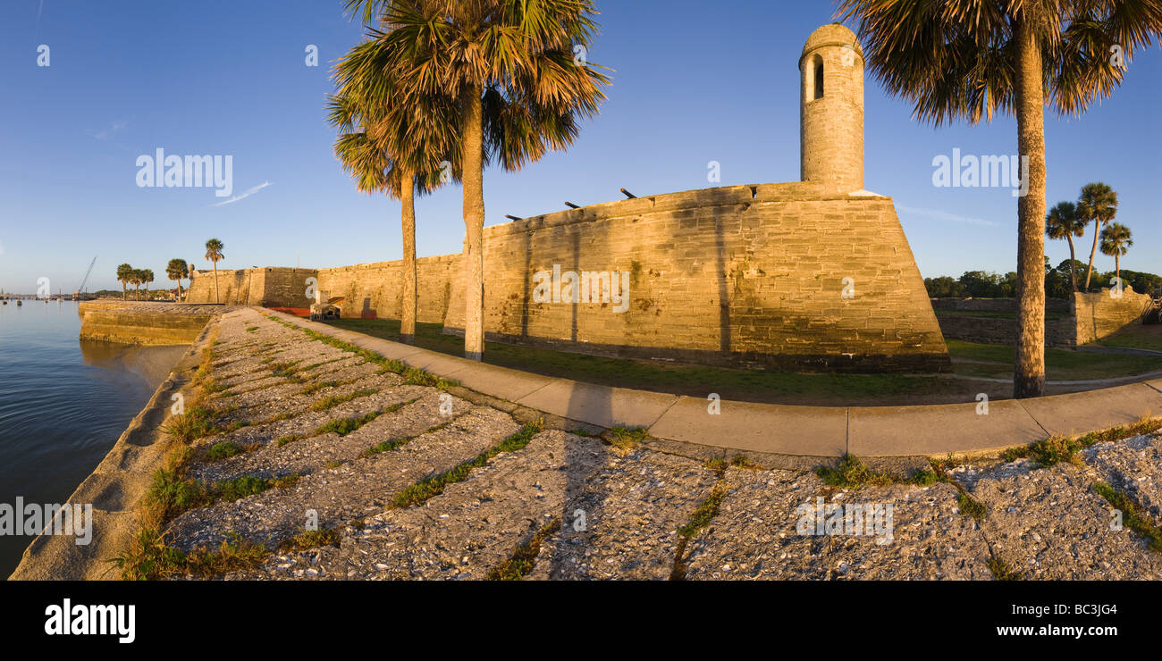 Castillo de San Marcos at dawn overlooking Matanzas Bay, St. Augustine ...