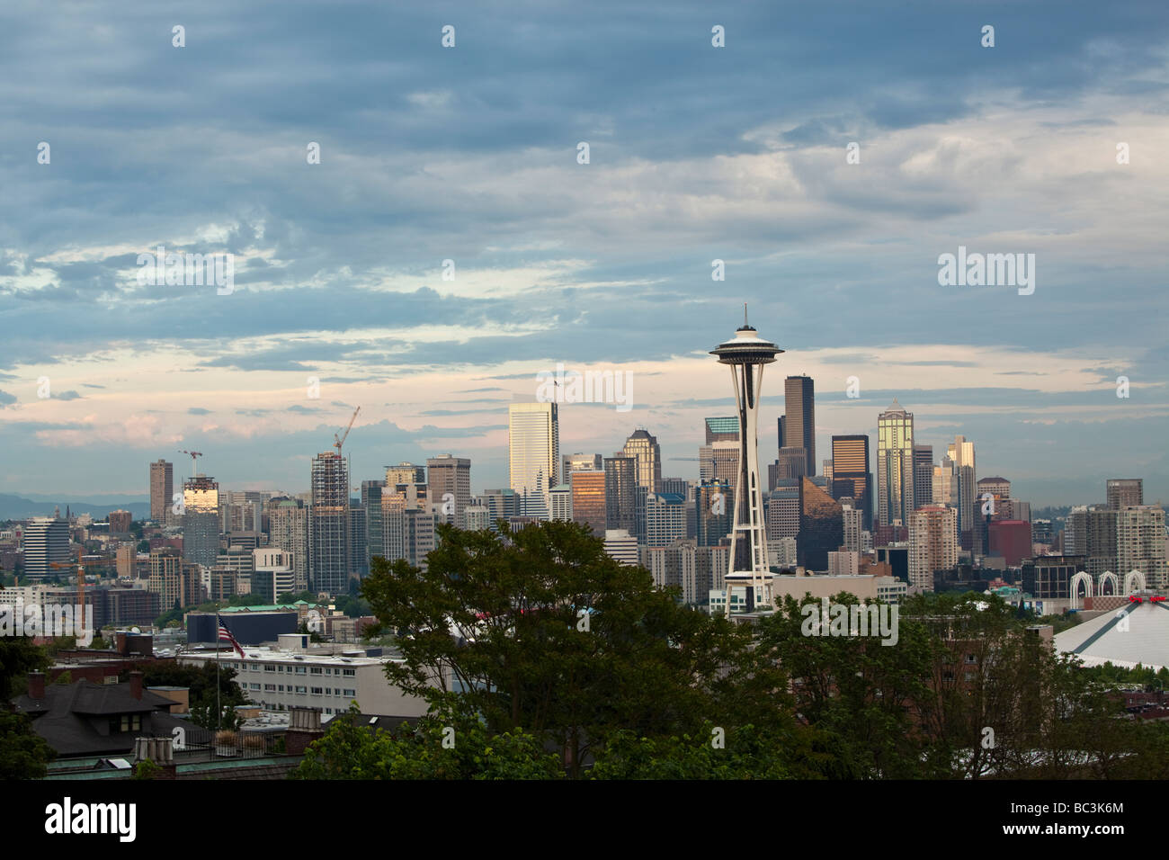 Panoramic view of Seattle skyline from Kerry park WA USA Stock Photo ...
