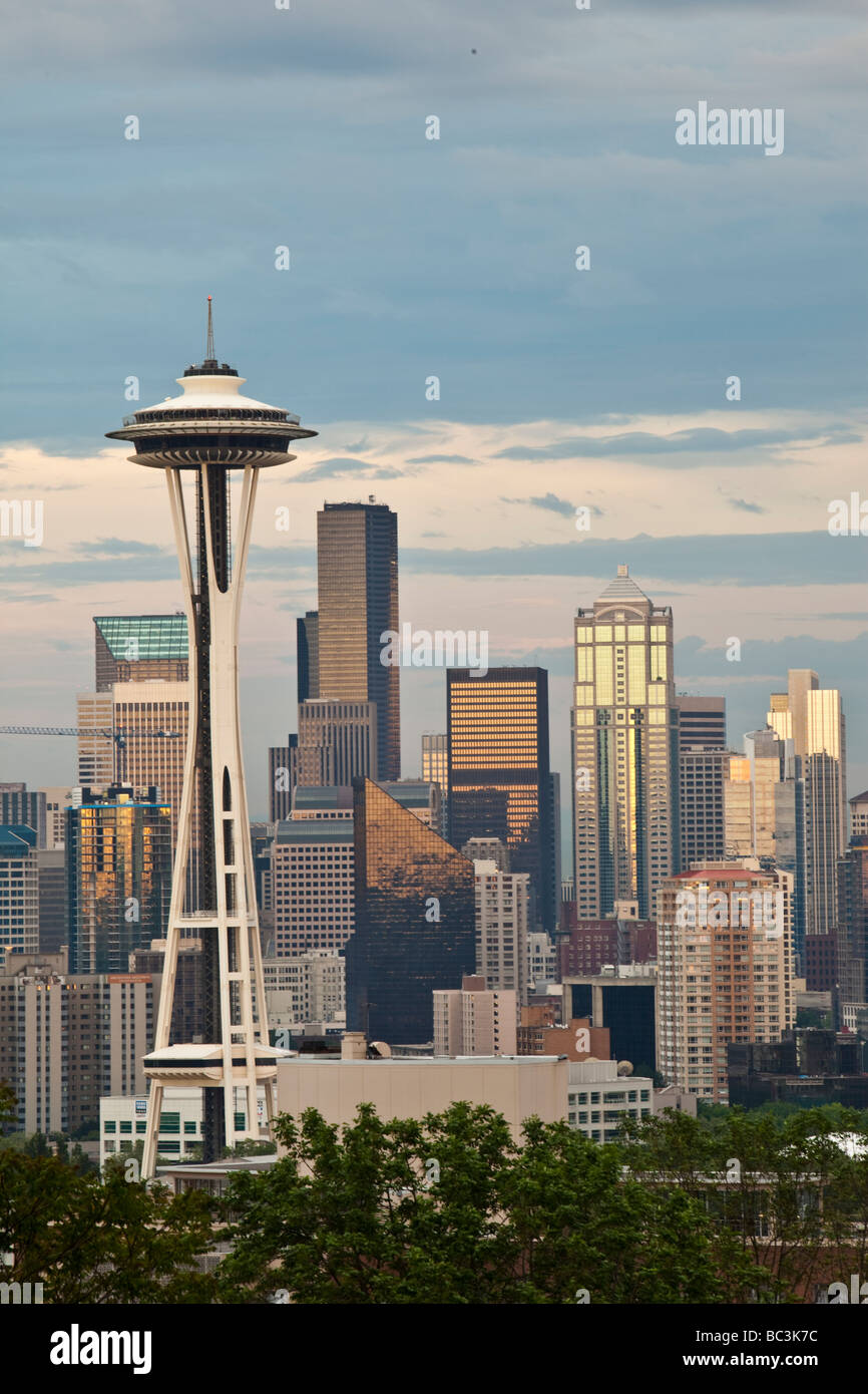 Panoramic view of Seattle skyline from Kerry park WA USA Stock Photo ...