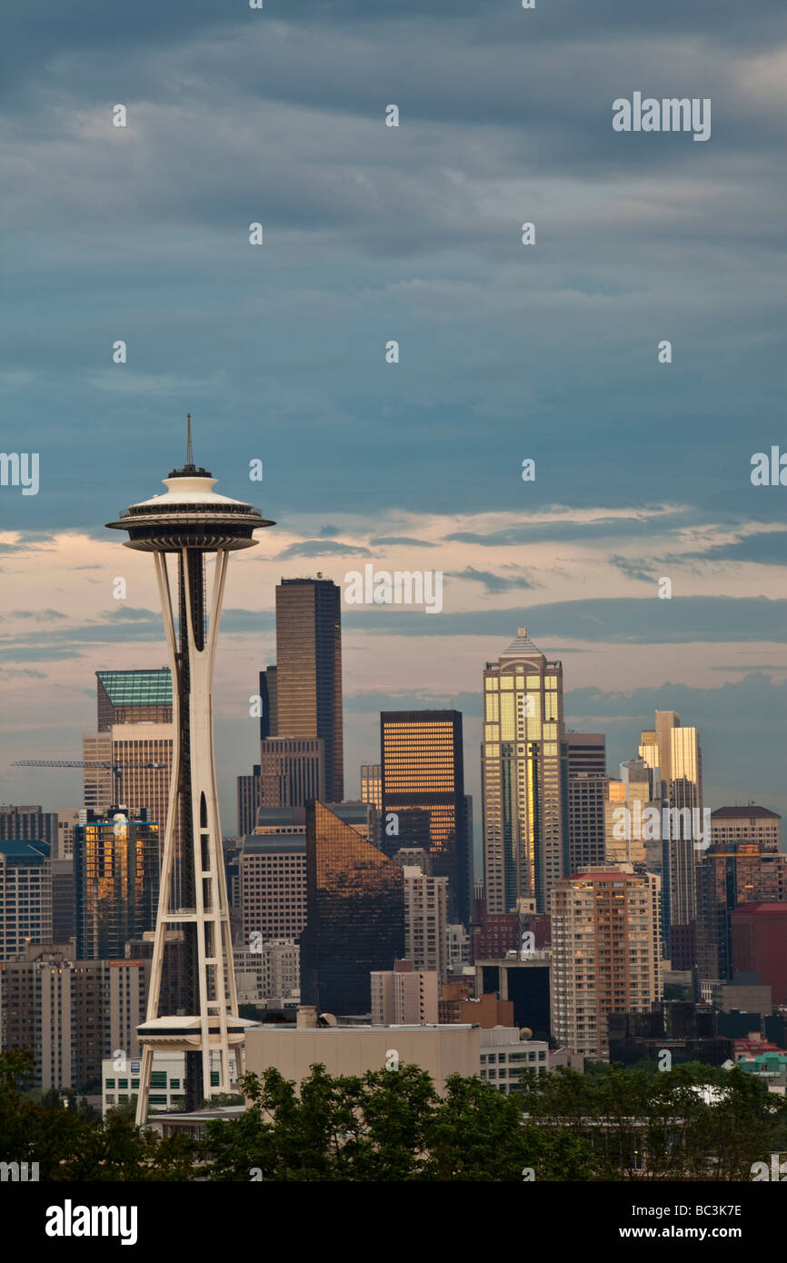 Panoramic view of Seattle skyline from Kerry park WA USA Stock Photo ...