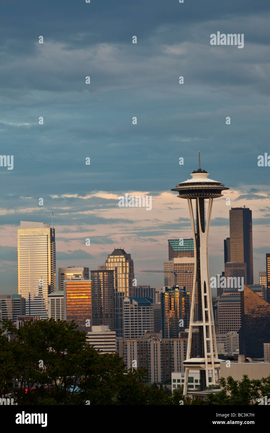 Panoramic view of Seattle skyline from Kerry park WA USA Stock Photo ...