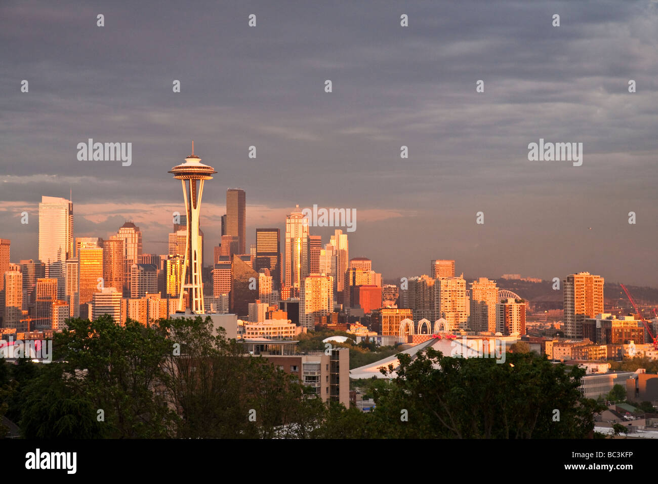 Panoramic view of Seattle skyline from Kerry park WA USA Stock Photo ...