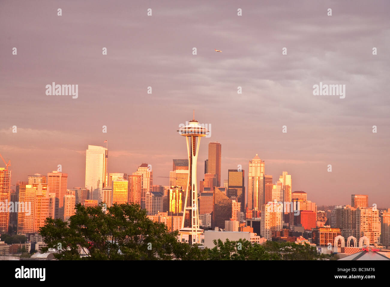 Panoramic view of Seattle skyline from Kerry park WA USA Stock Photo ...