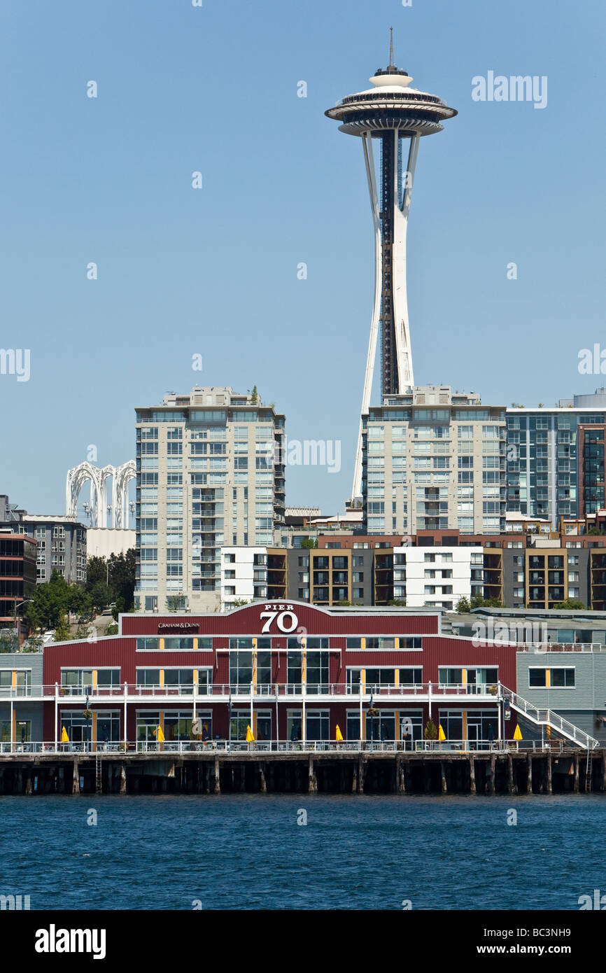 View of Seattle waterfront from a boat Stock Photo - Alamy