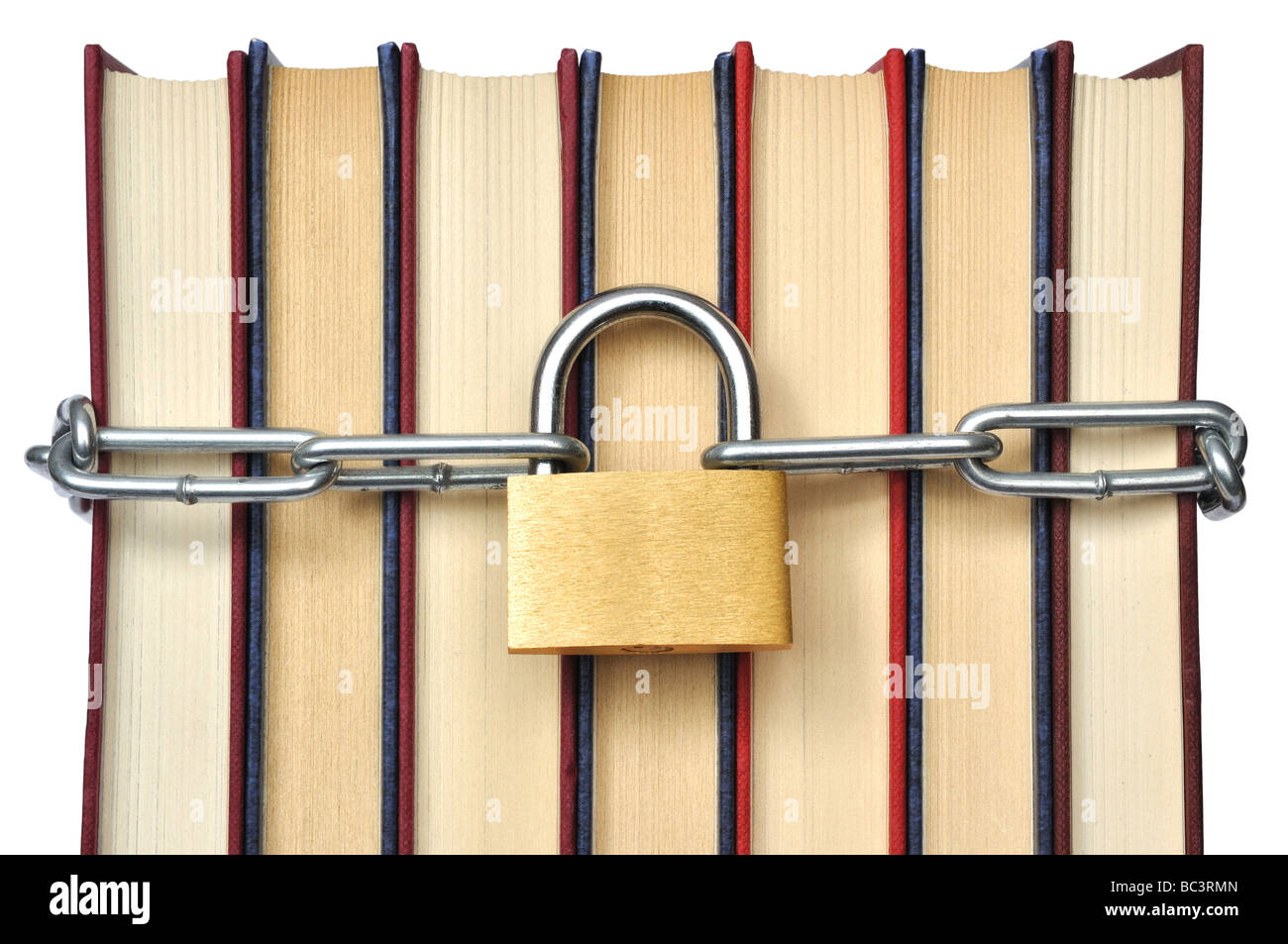 Books and Padlock Stock Photo - Alamy