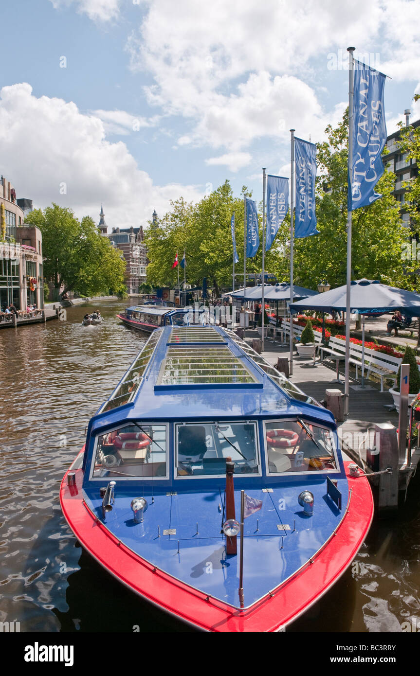 canal bus on an Amsterdam Canal Stock Photo - Alamy