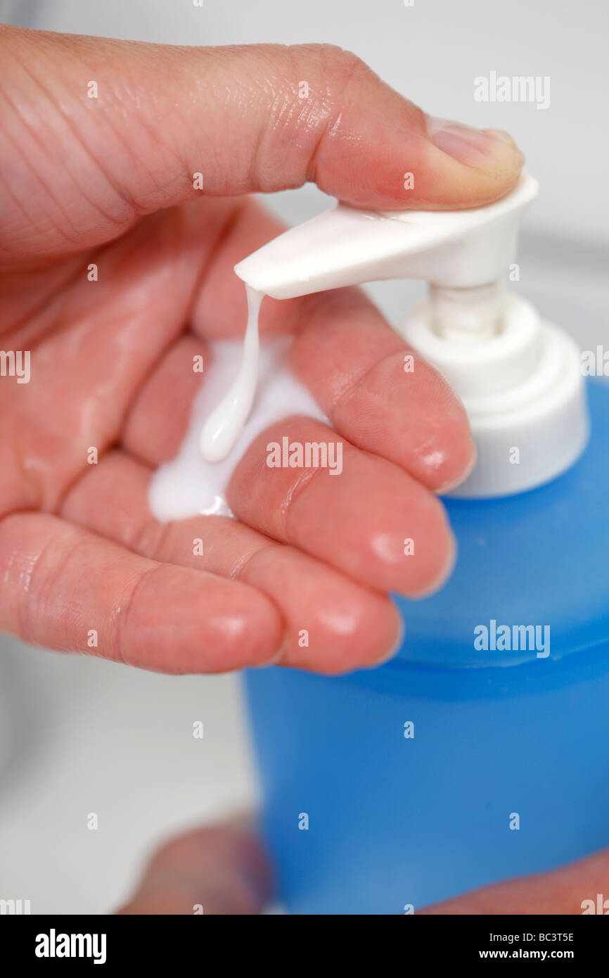 Hand washing with water and soap Stock Photo - Alamy