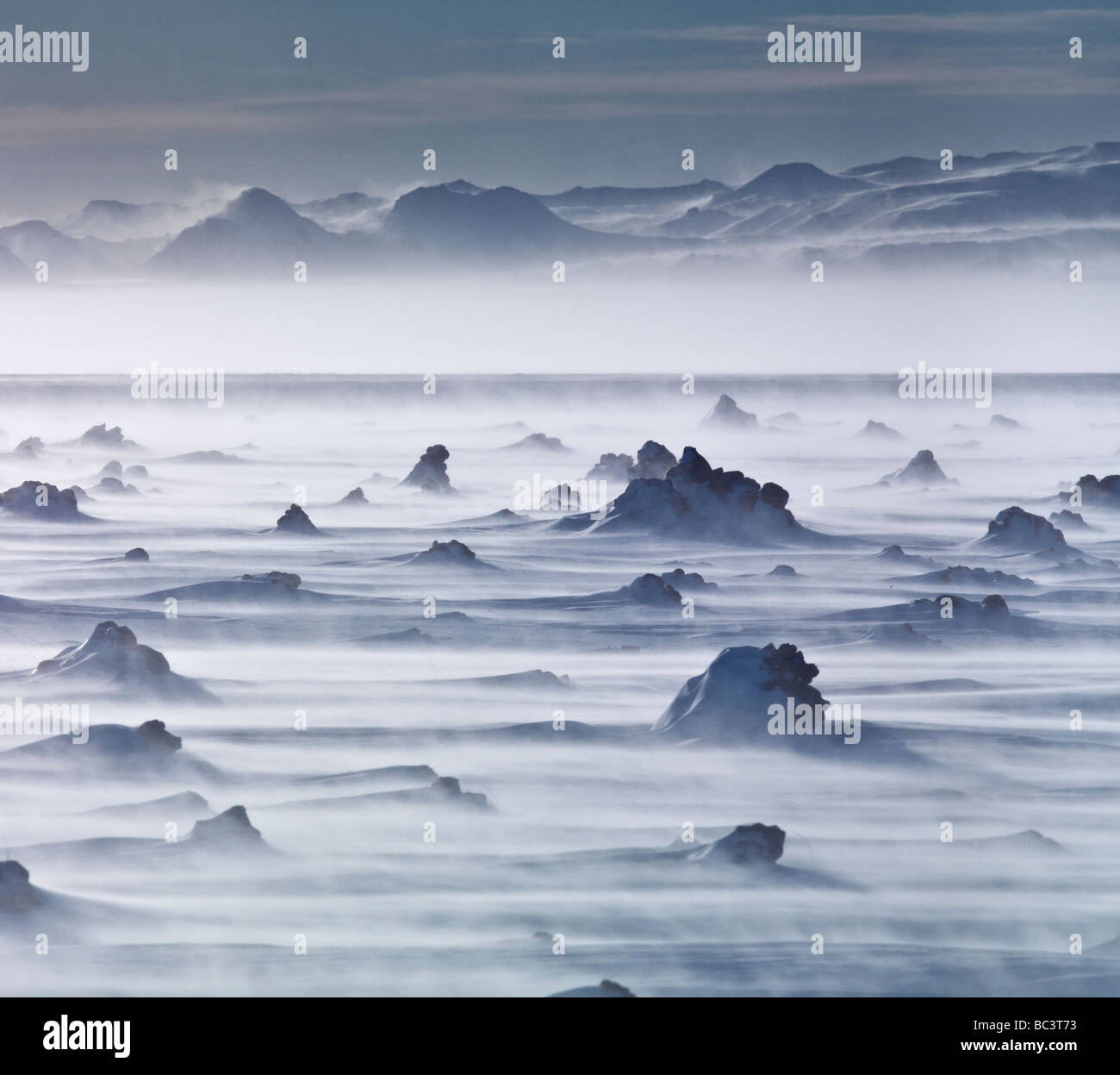 Wind storm blowing snow hi-res stock photography and images - Alamy