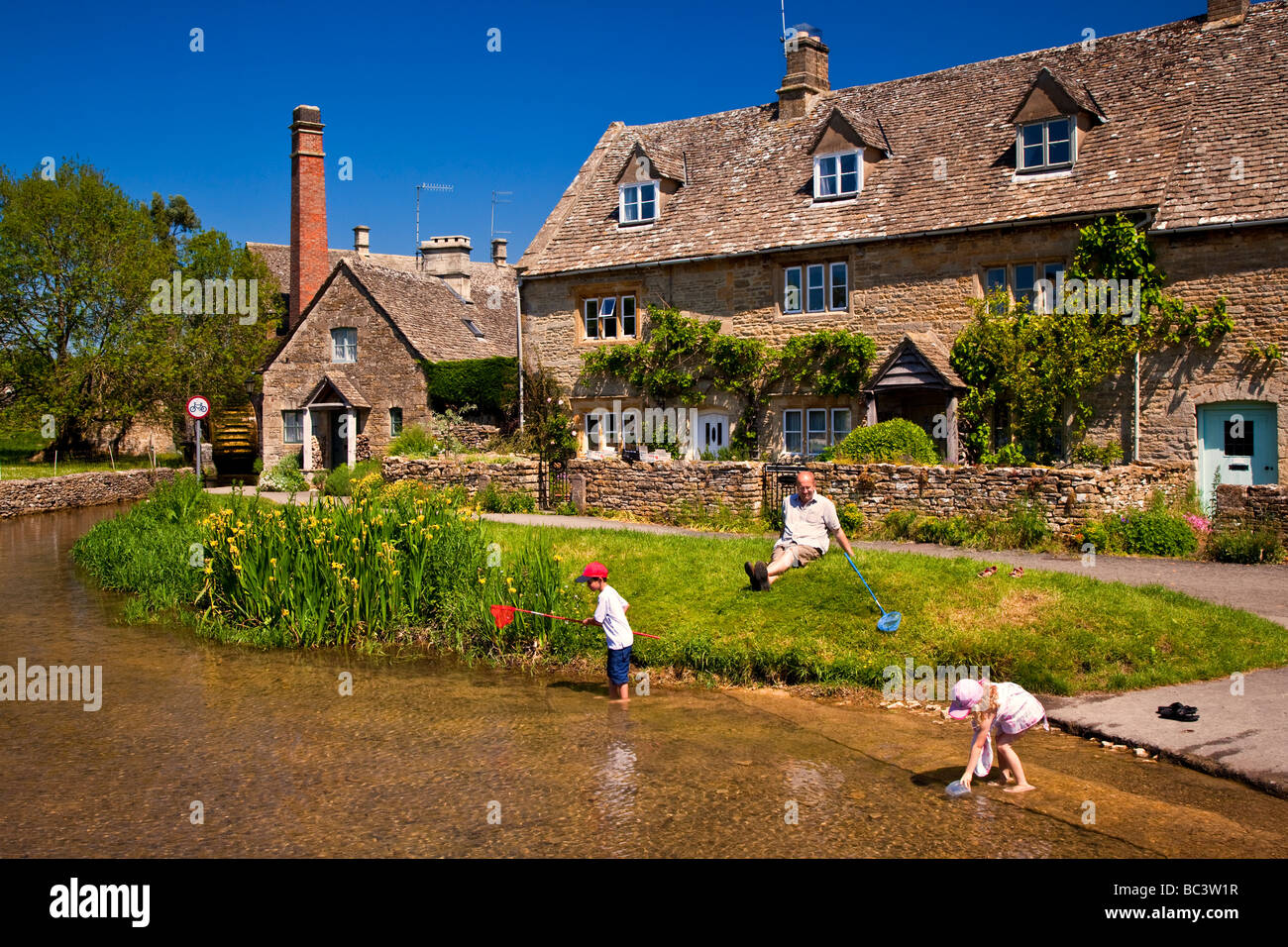 The Old Mill and cottages Lower Slaughter The Cotswolds Gloucestershire ...