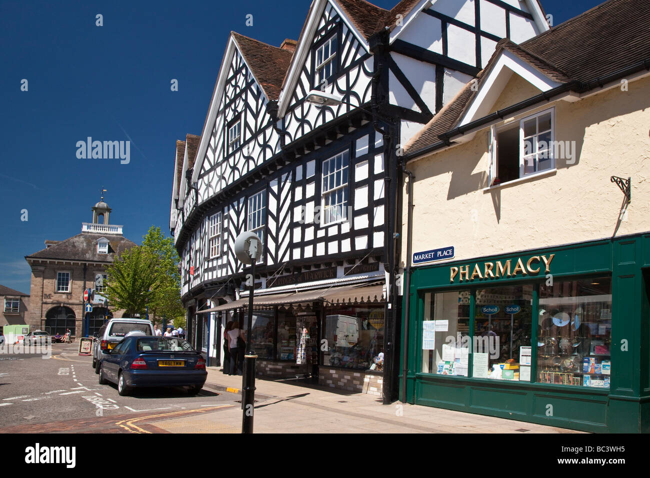 Market Place the City Centre Warwick Warwickshire England Stock Photo ...