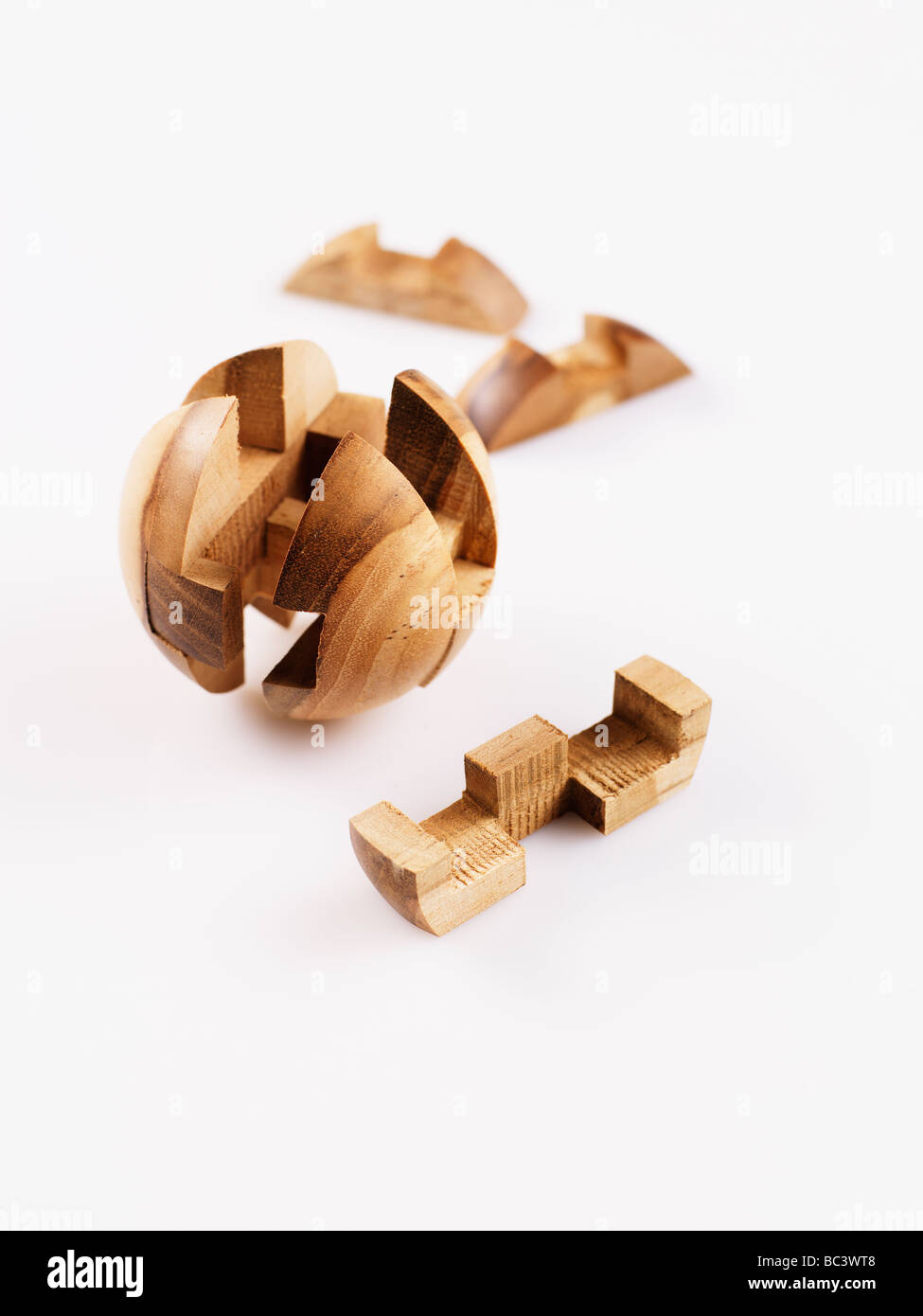 wooden round puzzle Stock Photo - Alamy