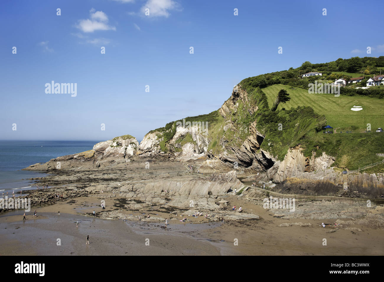 the coast and beach at combe martin on the north devon coast Stock ...
