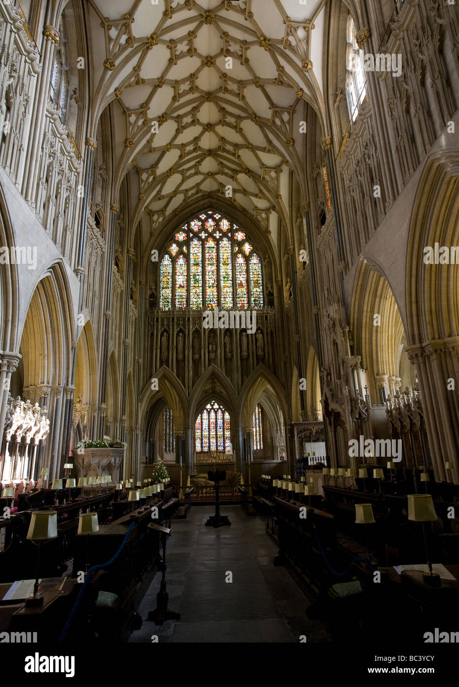 Interior of Wells Cathedral, Wells, Somerset, UK Stock Photo - Alamy
