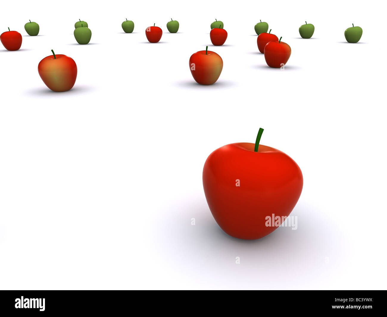 fruit apple. 3d food Stock Photo - Alamy