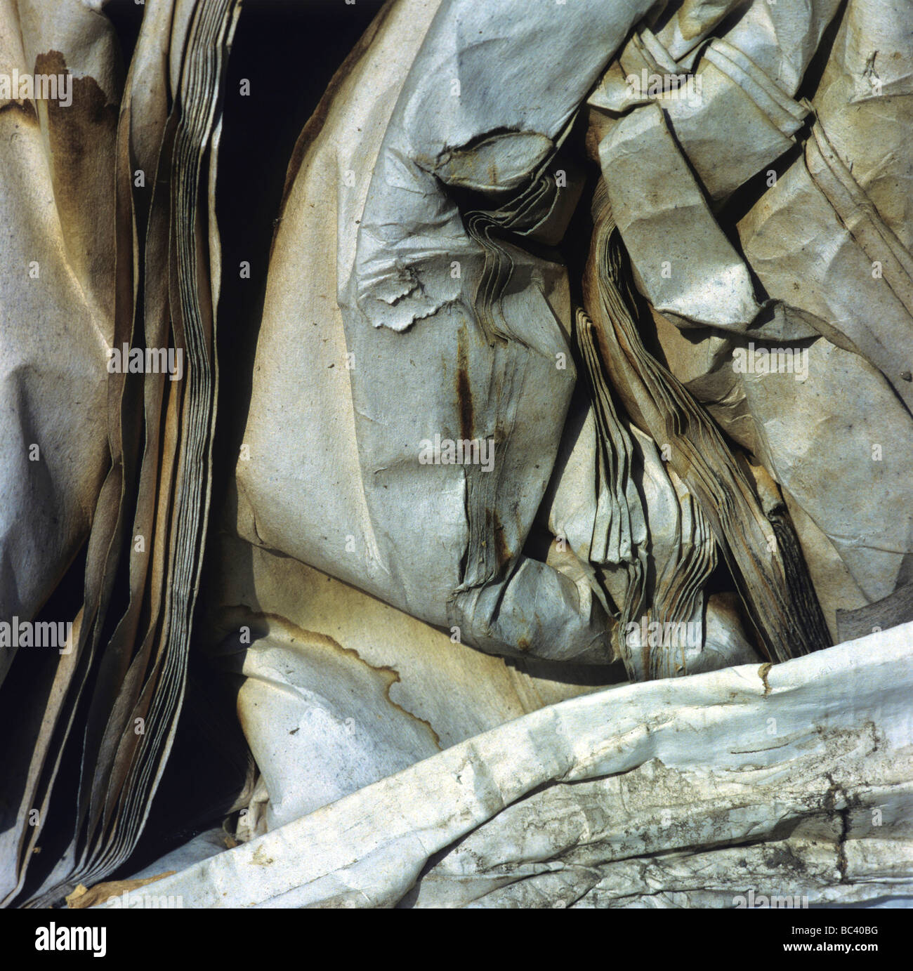 Compressed pile of paper products, recycling Stock Photo - Alamy