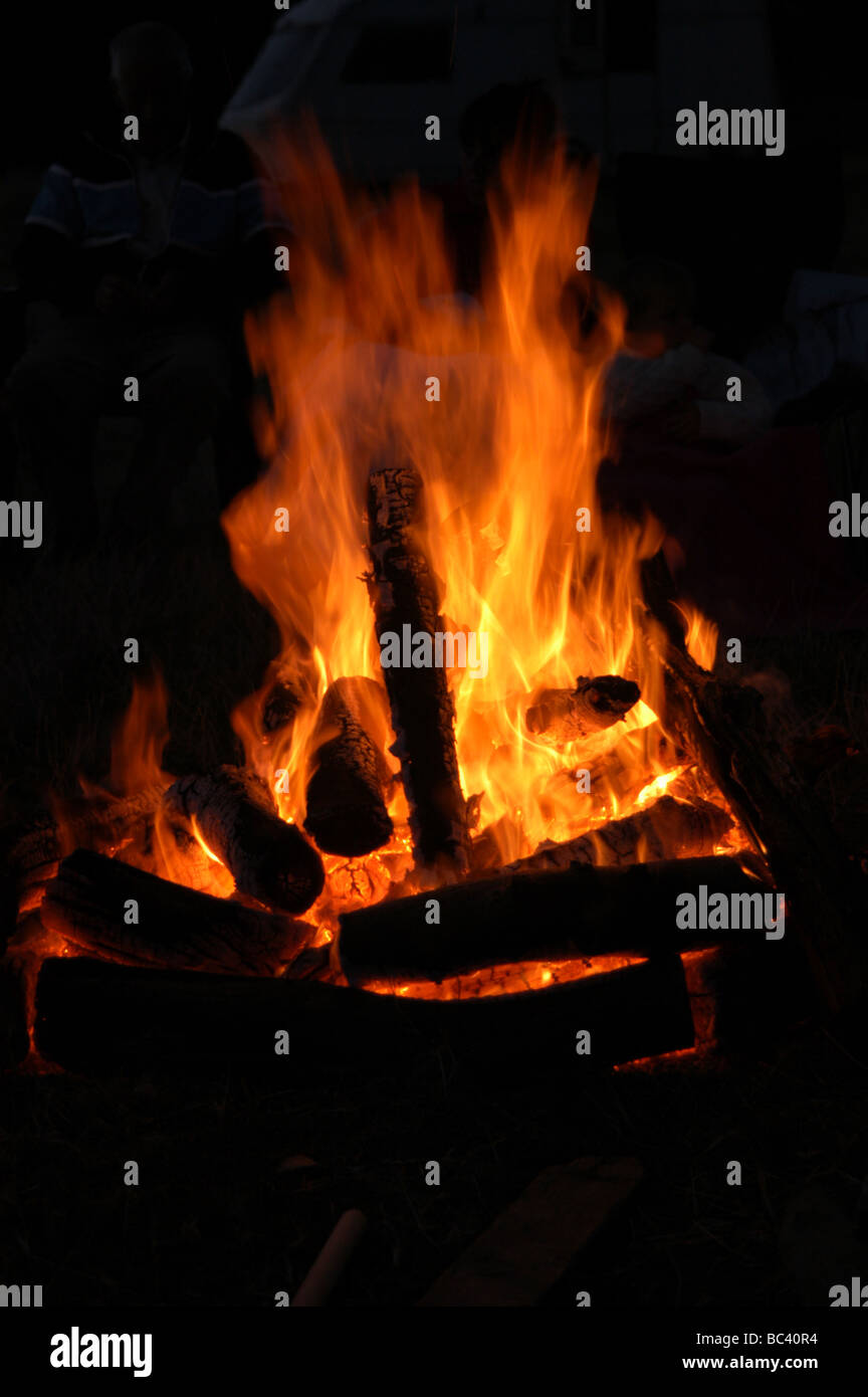 Burning wood fire Stock Photo - Alamy