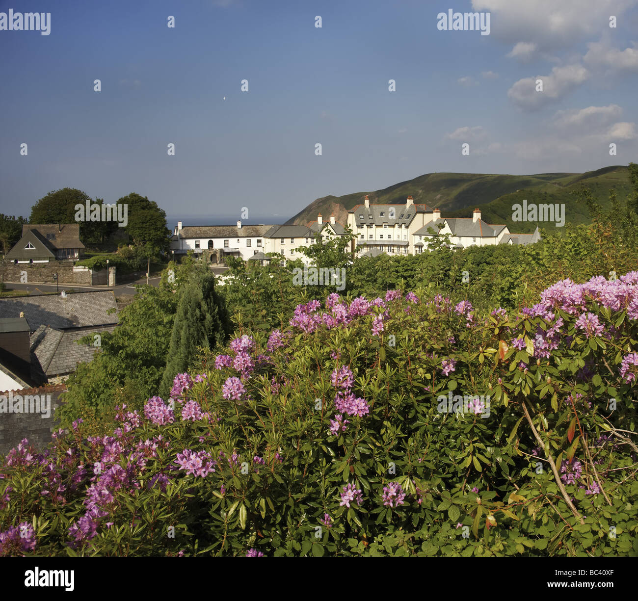 the village of lynton devon england Stock Photo - Alamy