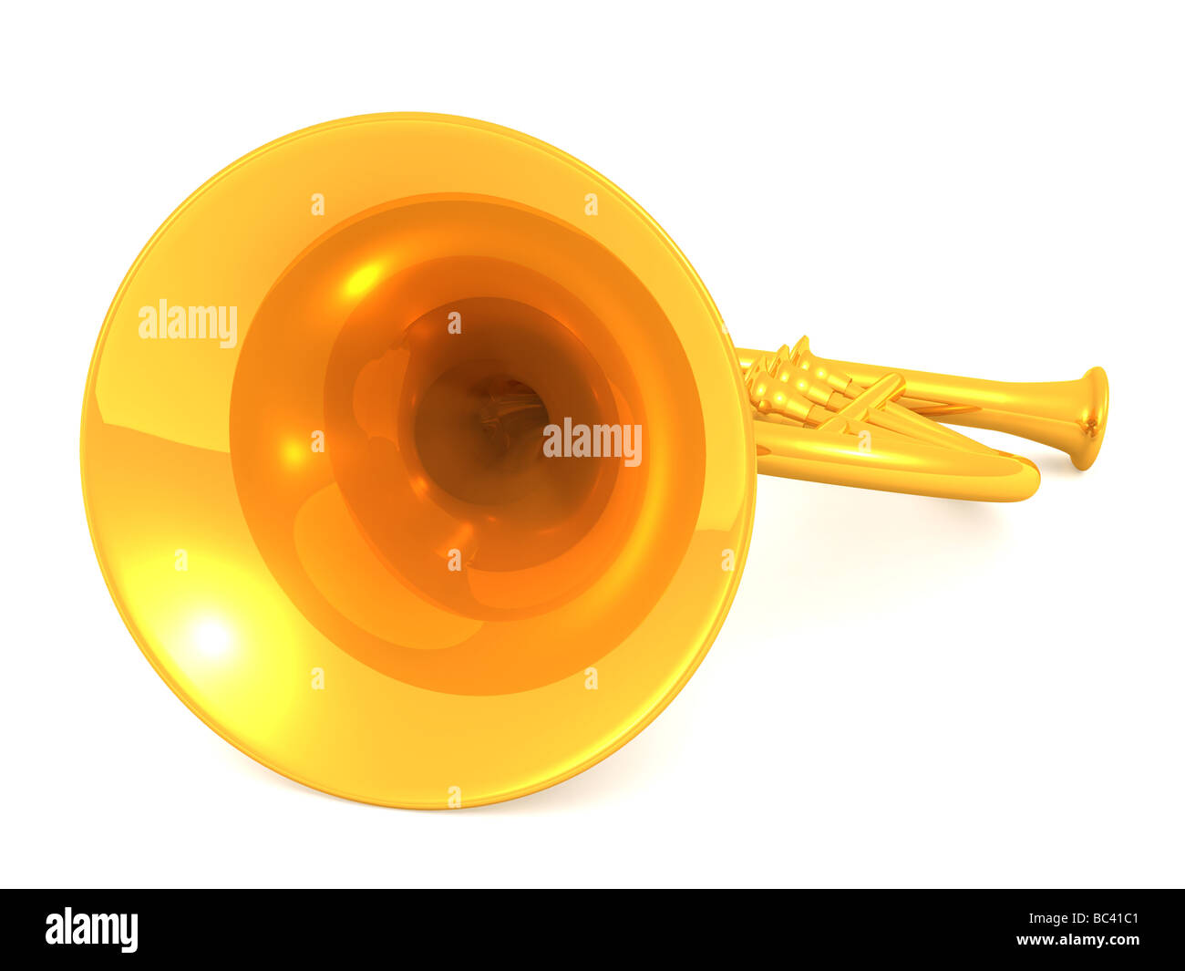 musical instrument horn. 3d Stock Photo - Alamy