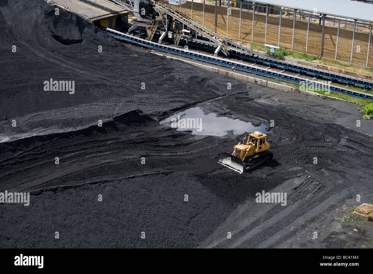 Overhead photographs taken from EC wybrzeze coal power plant in Gdansk ...