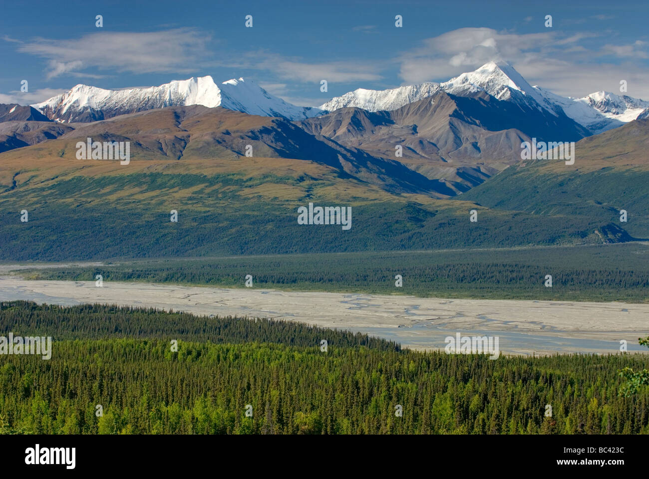 The central Alaska Range and the Delta River Alaska Stock Photo - Alamy