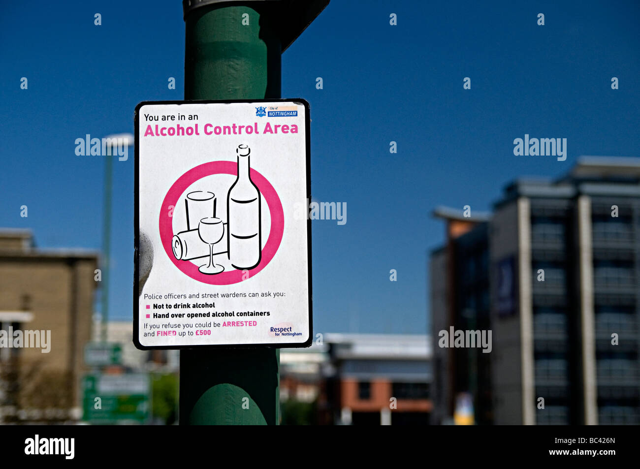Police alcohol drinking warning sign hi-res stock photography and ...