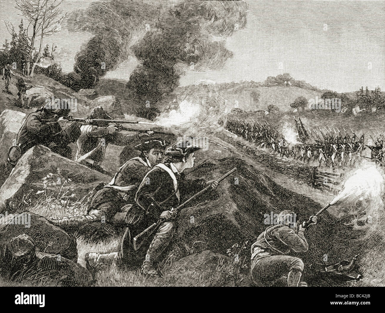 The British Retreating from Lexington. Battle of Lexington and Concorde ...