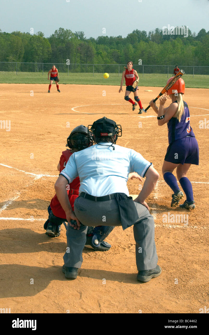 high school softball Stock Photo - Alamy