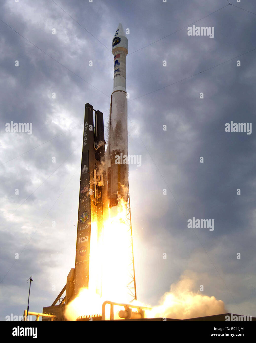 NASA Atlas 5 rocket lifting off at Cape Canaveral Florida Stock Photo ...