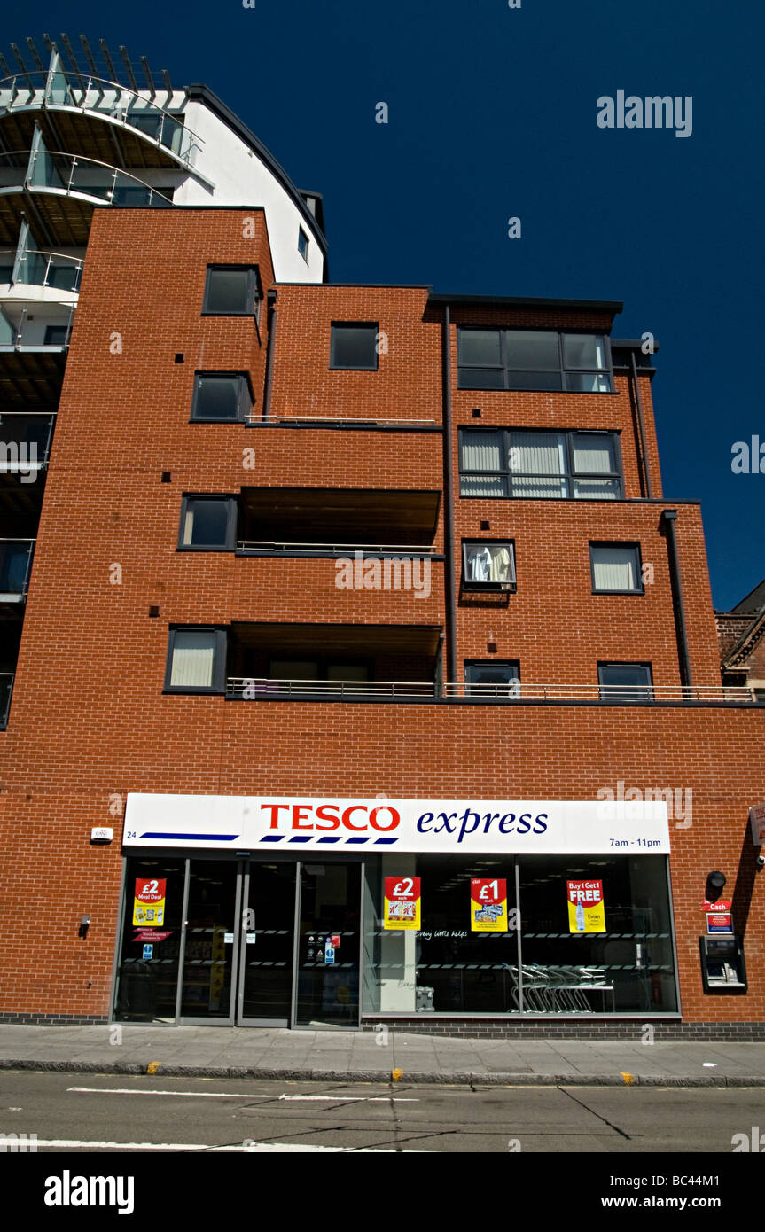 Tesco express nottingham convenience store architecture hi-res stock ...