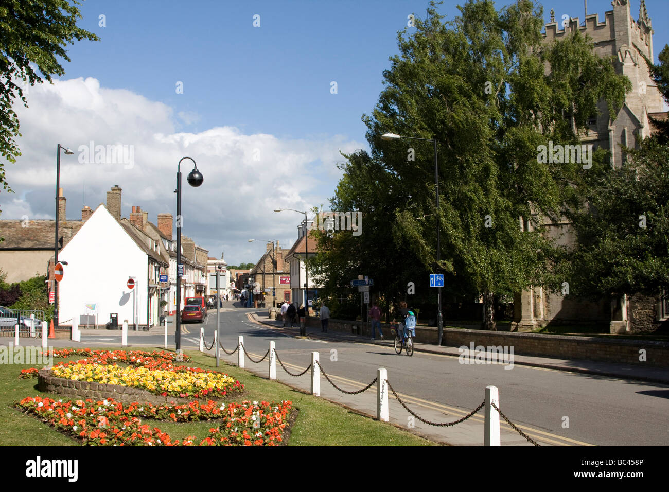 huntingdon town centre cambridgeshire england uk gb Stock Photo - Alamy