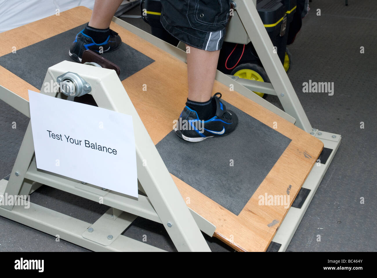 Test your balance machine Stock Photo - Alamy