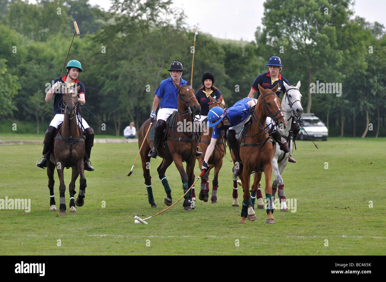 University students polo match, UK Stock Photo - Alamy