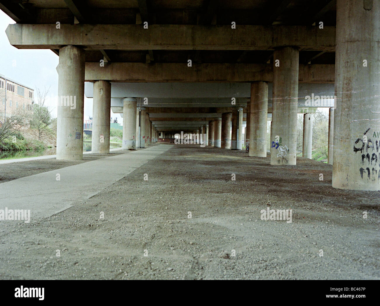 views under the m6 spagetti junction and the m6 motorway Stock Photo ...