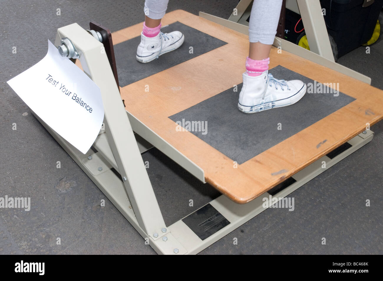 Test your balance machine Stock Photo - Alamy