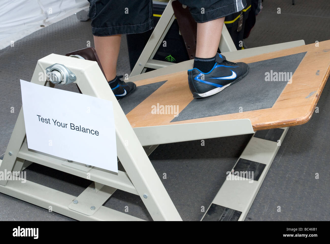 Test your balance machine Stock Photo - Alamy