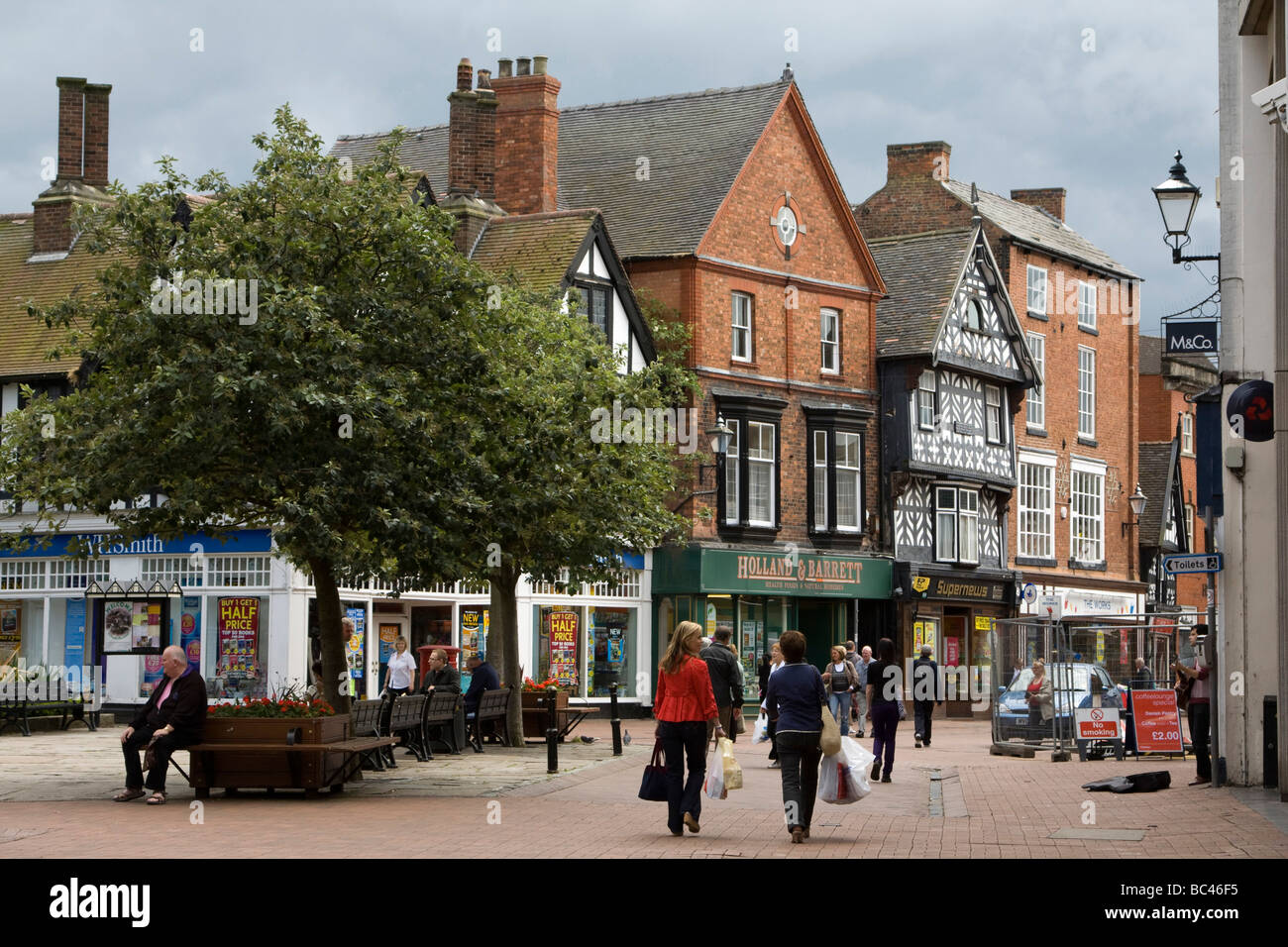 Nantwich market town centre Cheshire England UK GB Stock Photo - Alamy