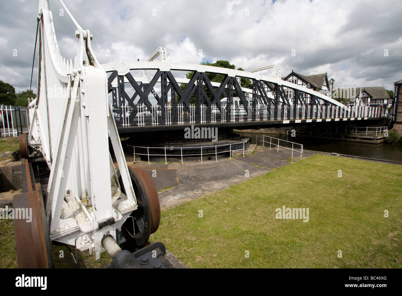 Town Bridge built in 1899 a Swing Bridge river weaver navigation ...