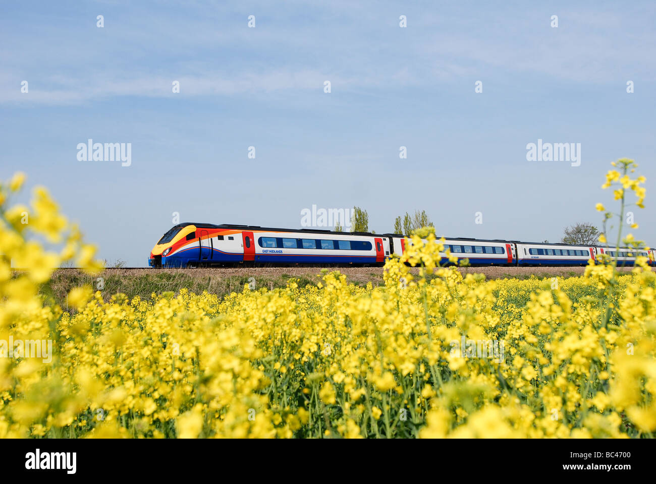 Class 222 meridian high speed train in East Midlands Trains livery ...