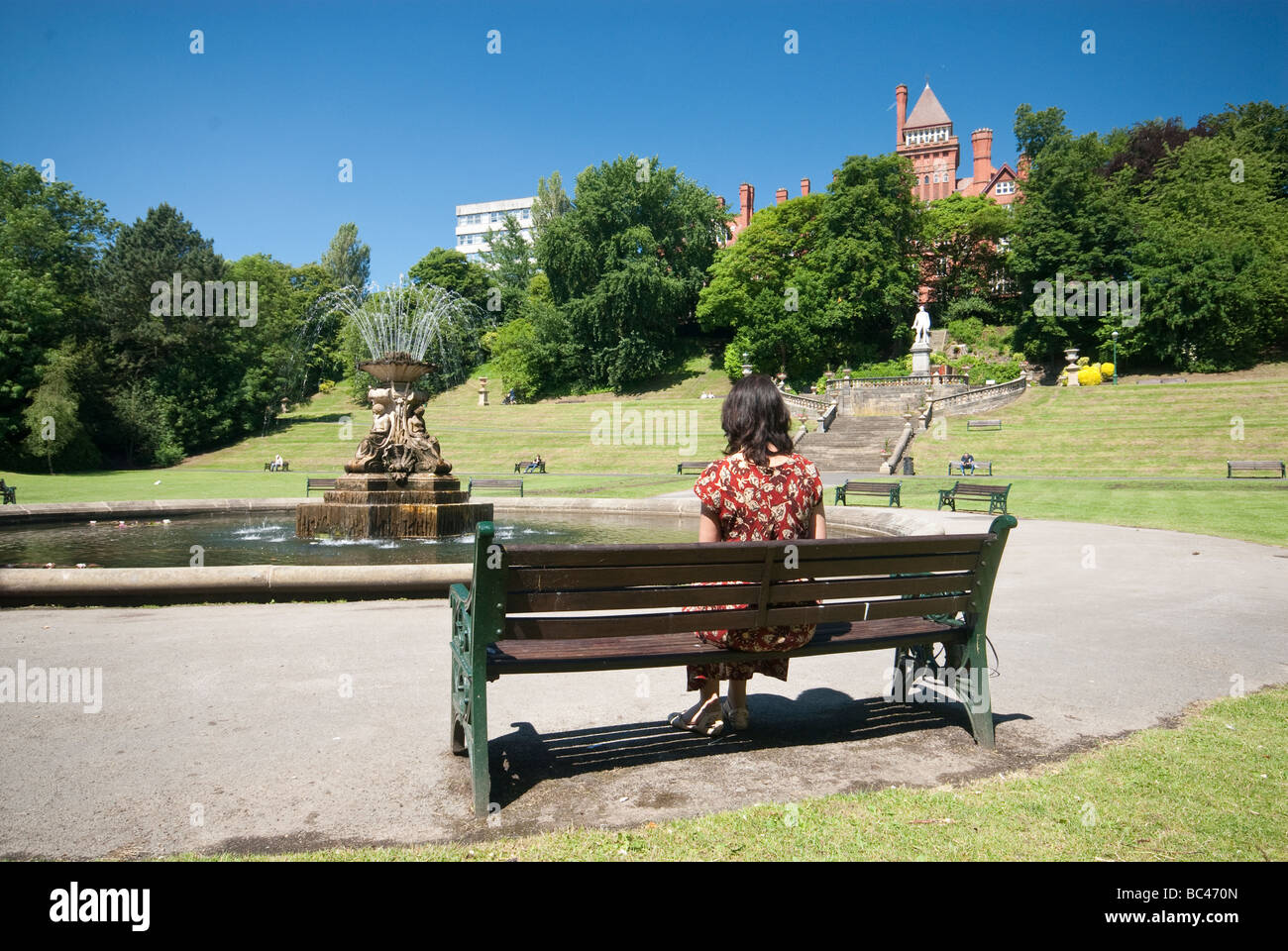 Avenham Miller park in the centre of Preston Lancashire Stock Photo - Alamy