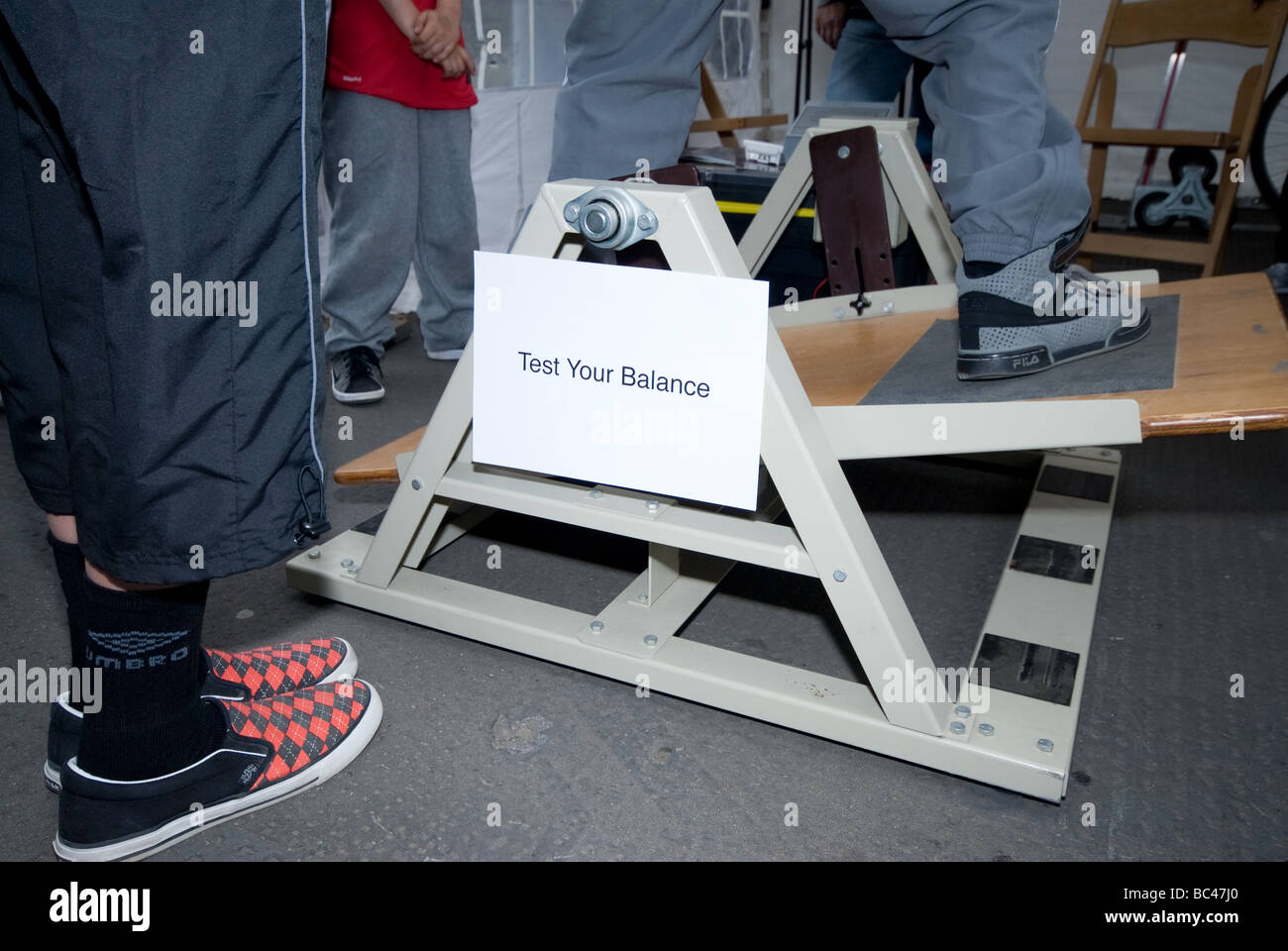 Test your balance machine Stock Photo - Alamy