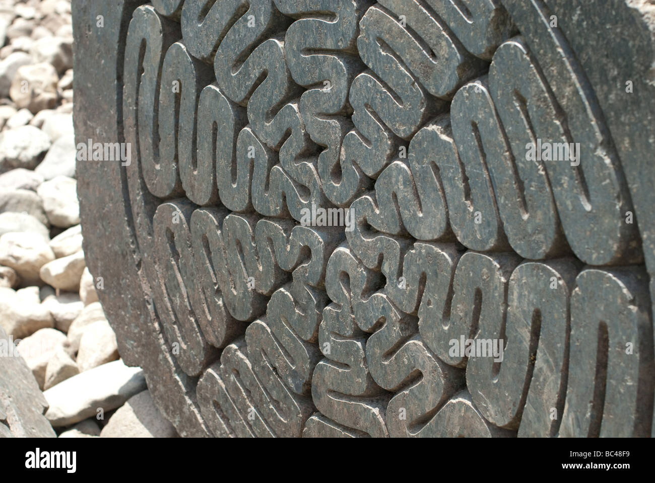 Millenium Stone Derwent Water Stock Photo - Alamy